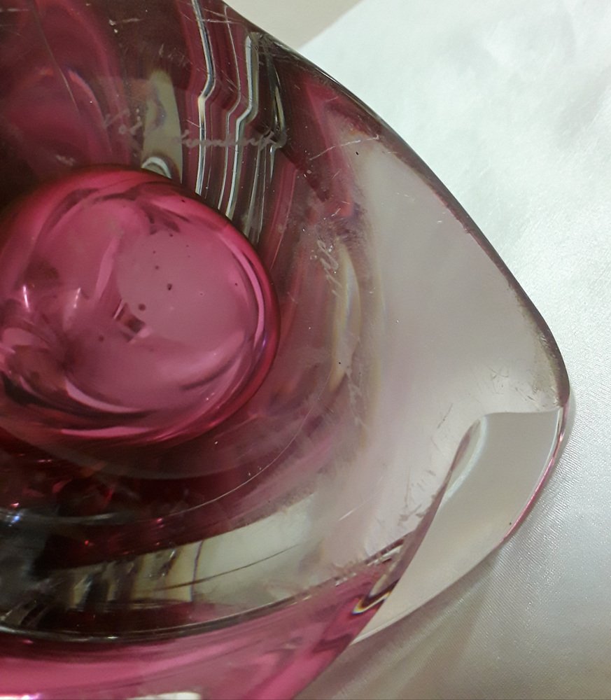 Vintage Belgian Table Lamp with Red Undertaking Block Glass Foot ...