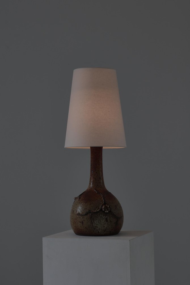 Large Danish Modern Earth Colors Ceramic Floor Lamp attributed to Still ...