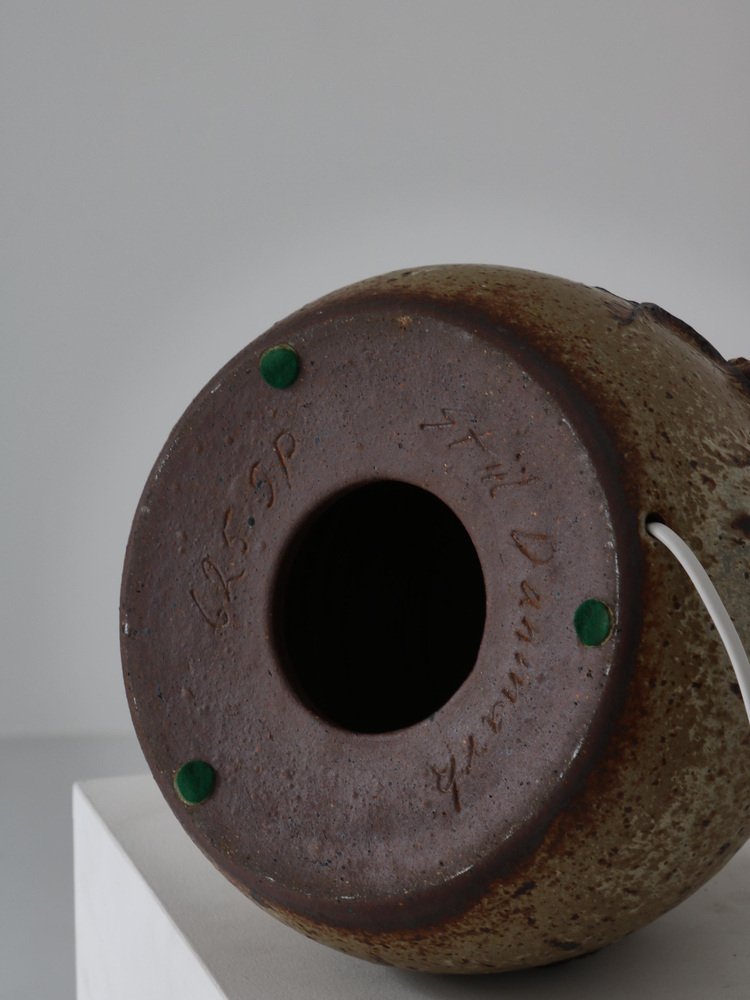 Large Danish Modern Earth Colors Ceramic Floor Lamp attributed to Still ...