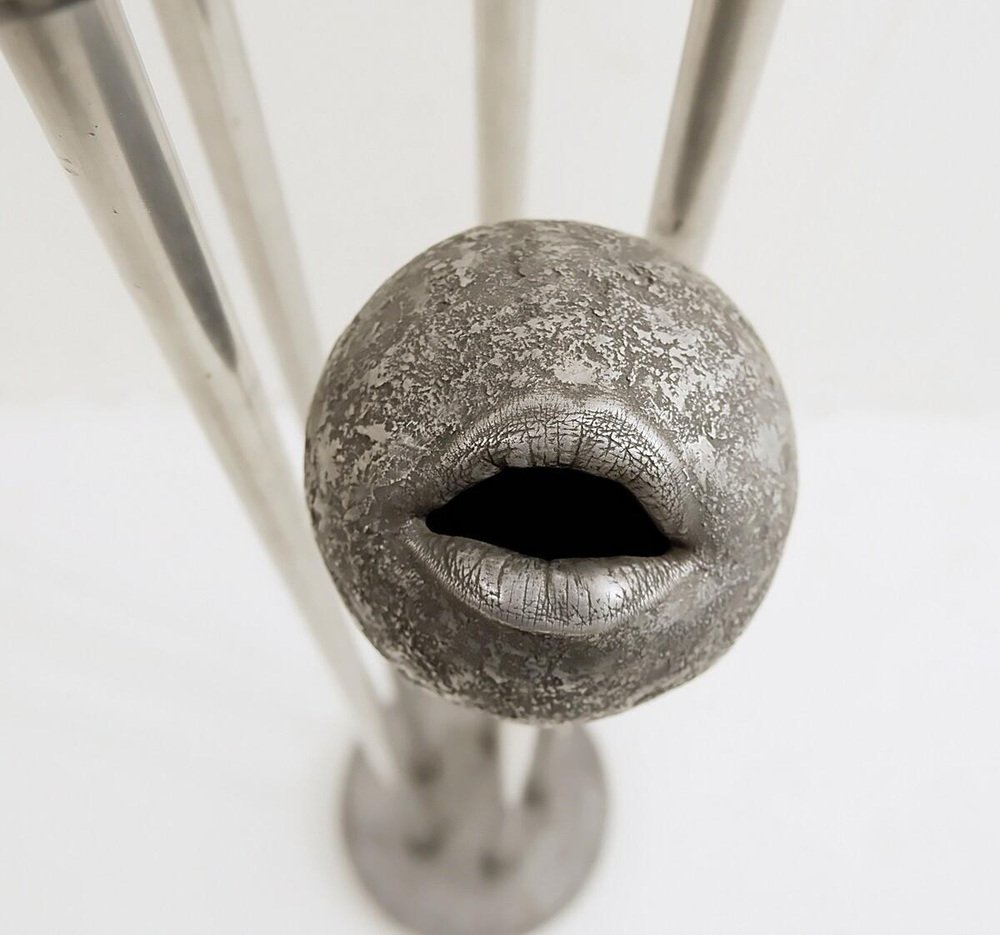 Abstract Lips Metal Sculpture by John Cotter, 1970s for sale at Pamono