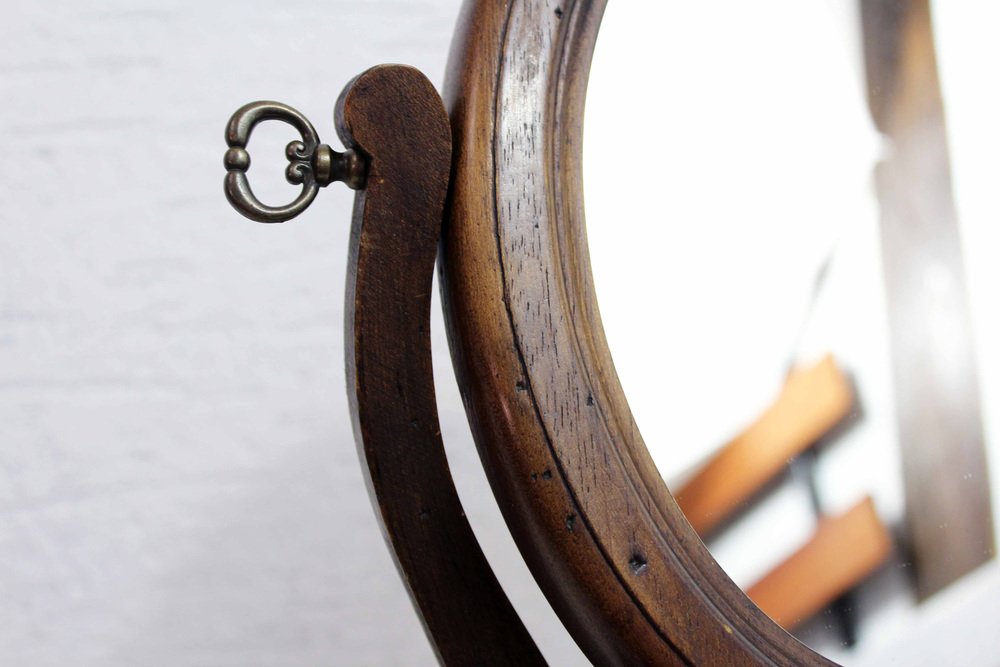 Wood Framed Psyche Mirror, 1970s for sale at Pamono