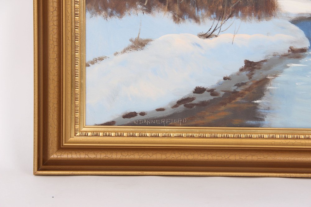 Willy Dannerfjord, Winter Landscape, 1950s, Acrylic, Framed for sale at ...