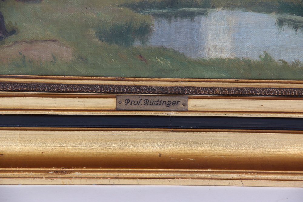 Professor Fritz Albert Christian Rüdinger, Landscape, 1922, Acrylic on ...