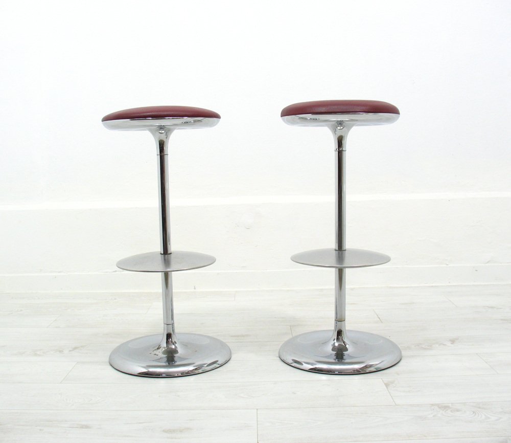 Vintage Plank Bar Stools, 1980s, Set of 2 for sale at Pamono