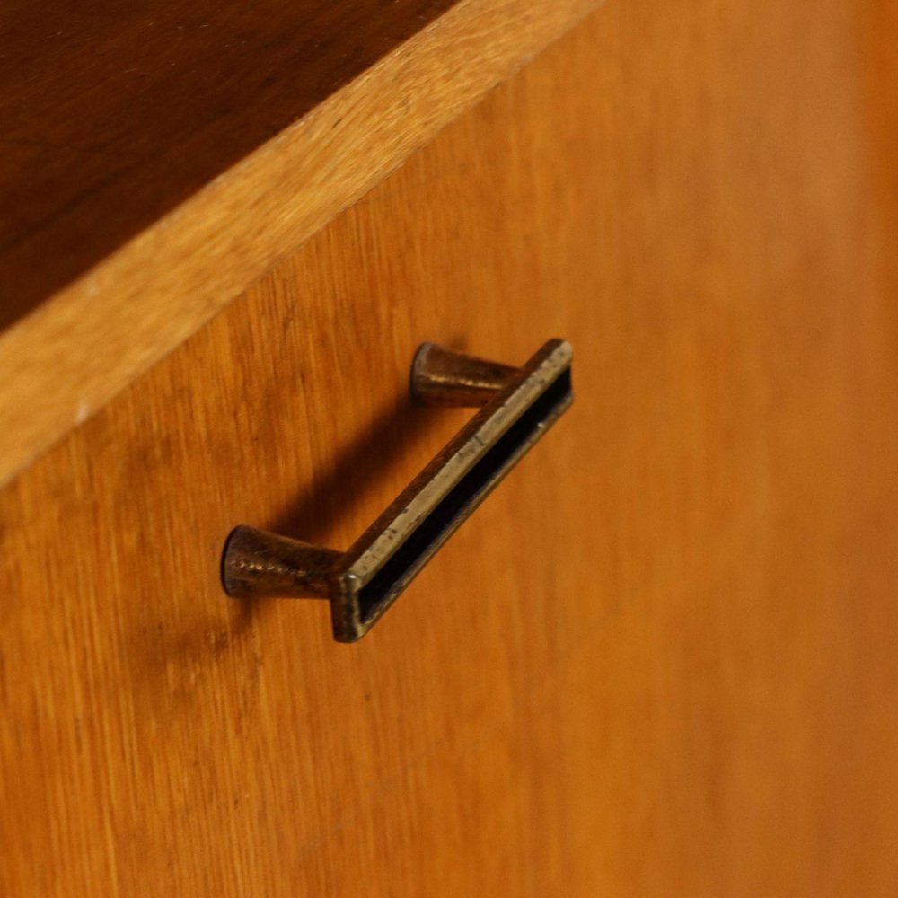 Vintage Italian Bookshelf in Oak Veneer, 1950s for sale at Pamono