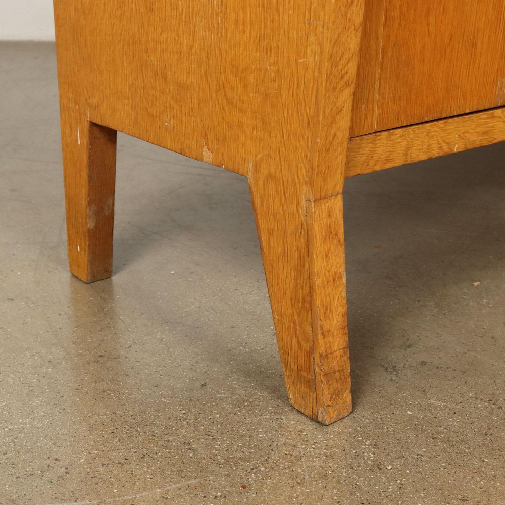 Vintage Italian Bookshelf in Oak Veneer, 1950s for sale at Pamono