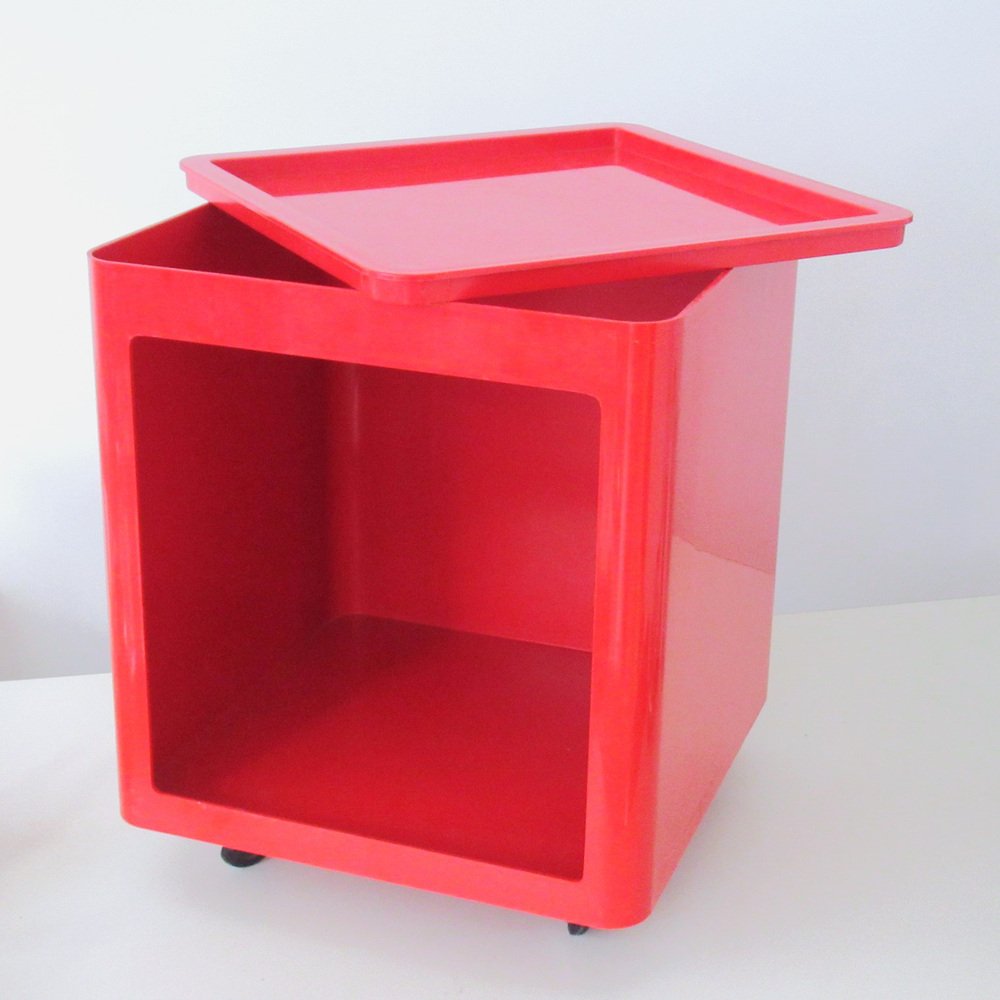 Caisson Roulant Rouge Trolley from Valenti Luce, 1970 for sale at Pamono