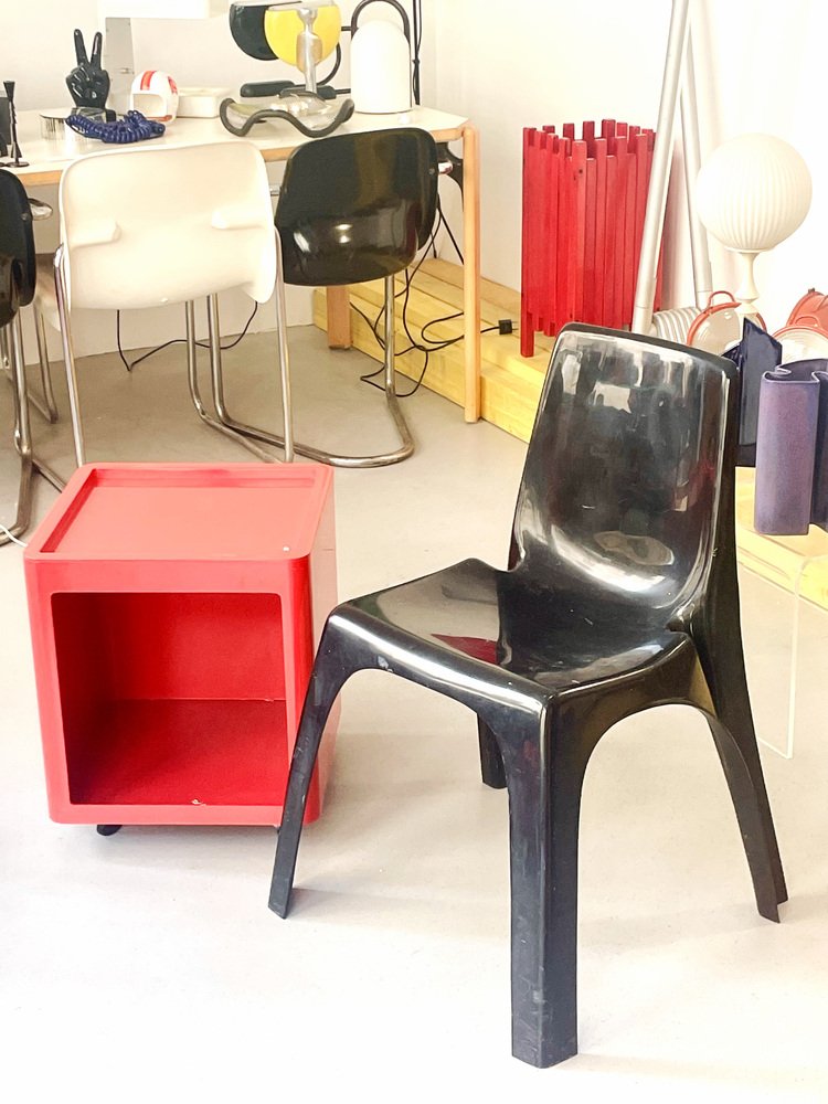 Caisson Roulant Rouge Trolley from Valenti Luce, 1970 for sale at Pamono