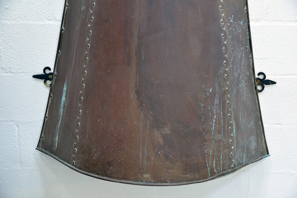 Large Mid-Century Spanish Curved Conical Copper Fireplace Fire Hood ...