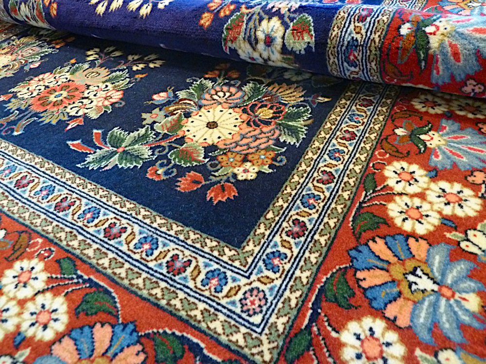 Ghom Rug in Wool and Cotton, 1980s for sale at Pamono