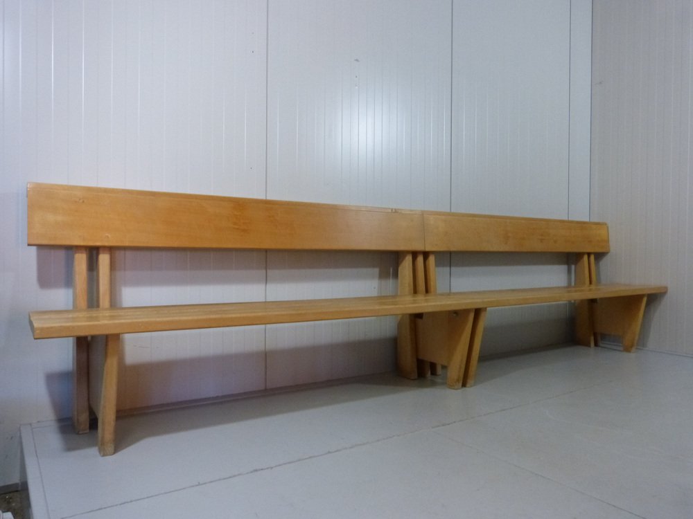 Set of Modernist Beech Bench, 1960s for sale at Pamono