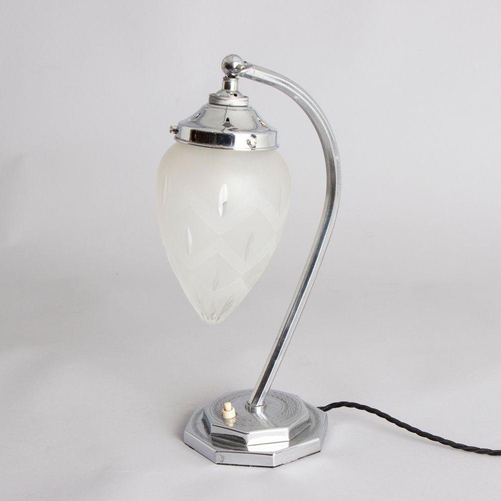 Art Deco Table Lamp with Stepped Octagonal Base, British, 1930s for ...