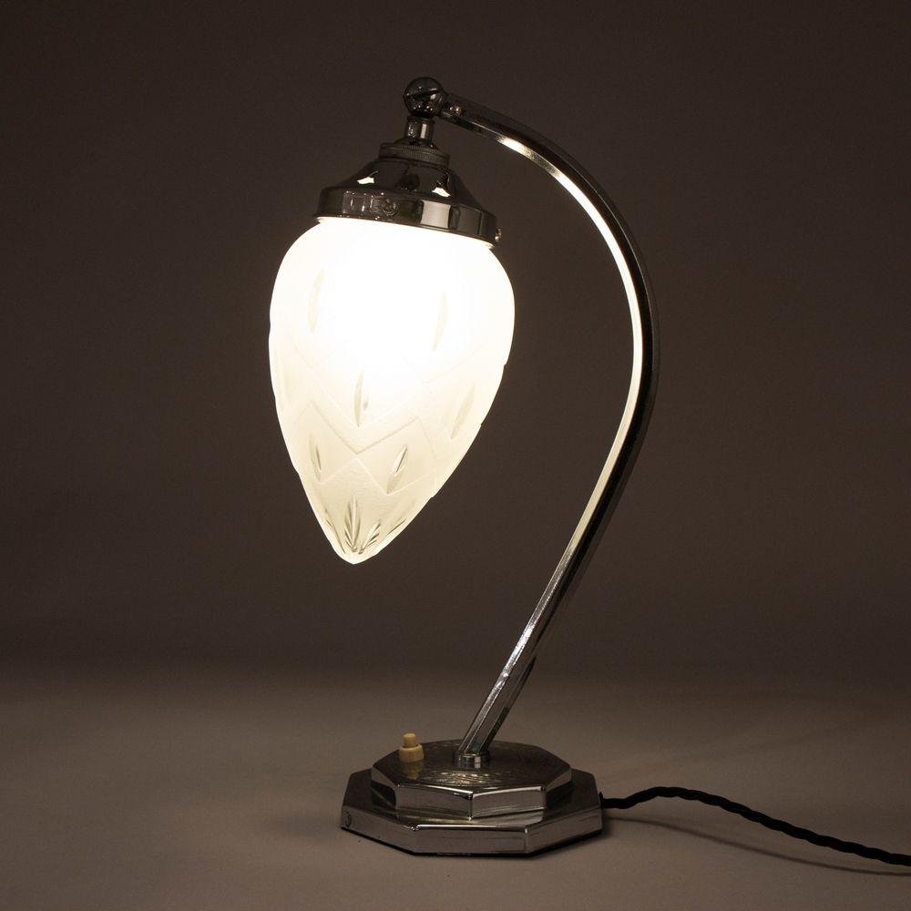 Art Deco Table Lamp with Stepped Octagonal Base, British, 1930s for ...