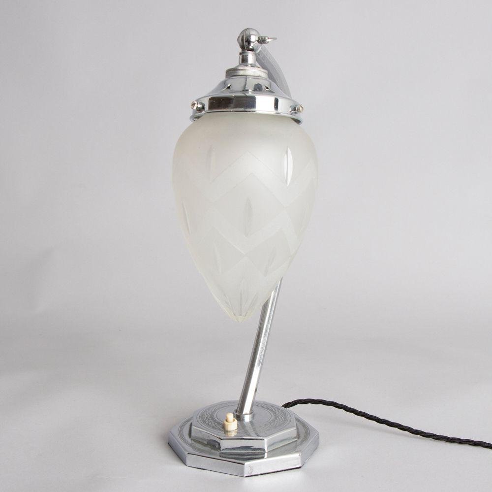 Art Deco Table Lamp with Stepped Octagonal Base, British, 1930s for ...