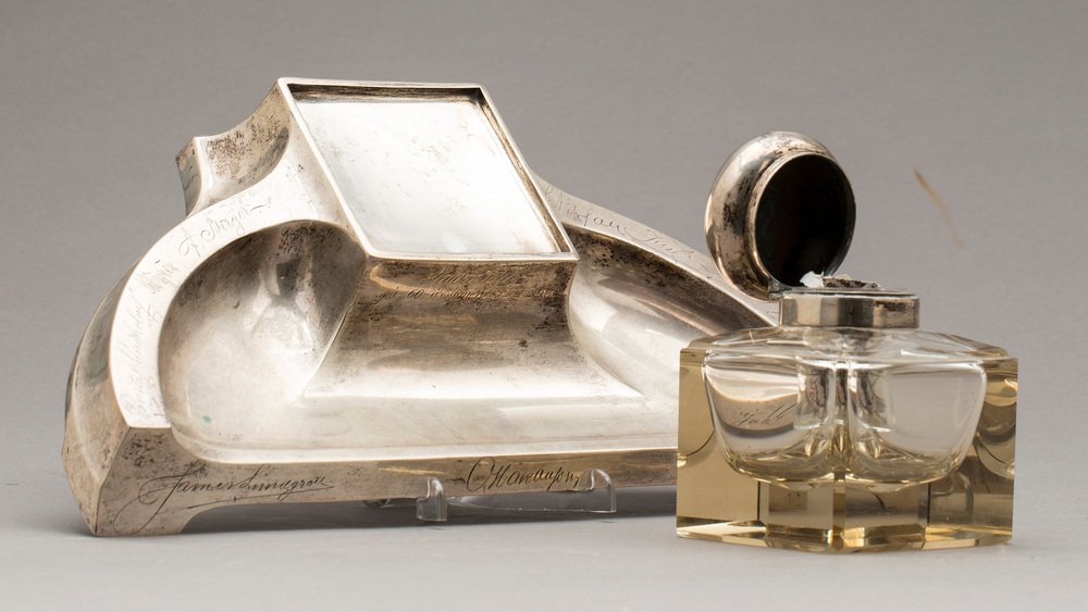 Vintage Danish Inkwell in Silver, 1920s for sale at Pamono
