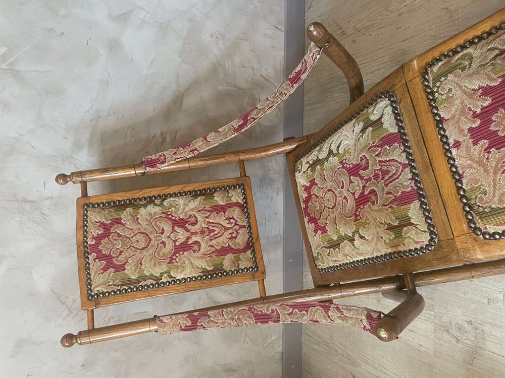 19th Century Folding Chaise Lounge, 1890s for sale at Pamono