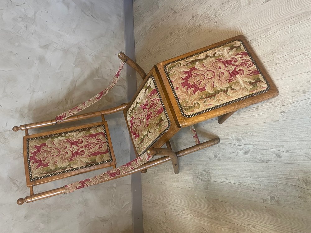 19th Century Folding Chaise Lounge, 1890s for sale at Pamono