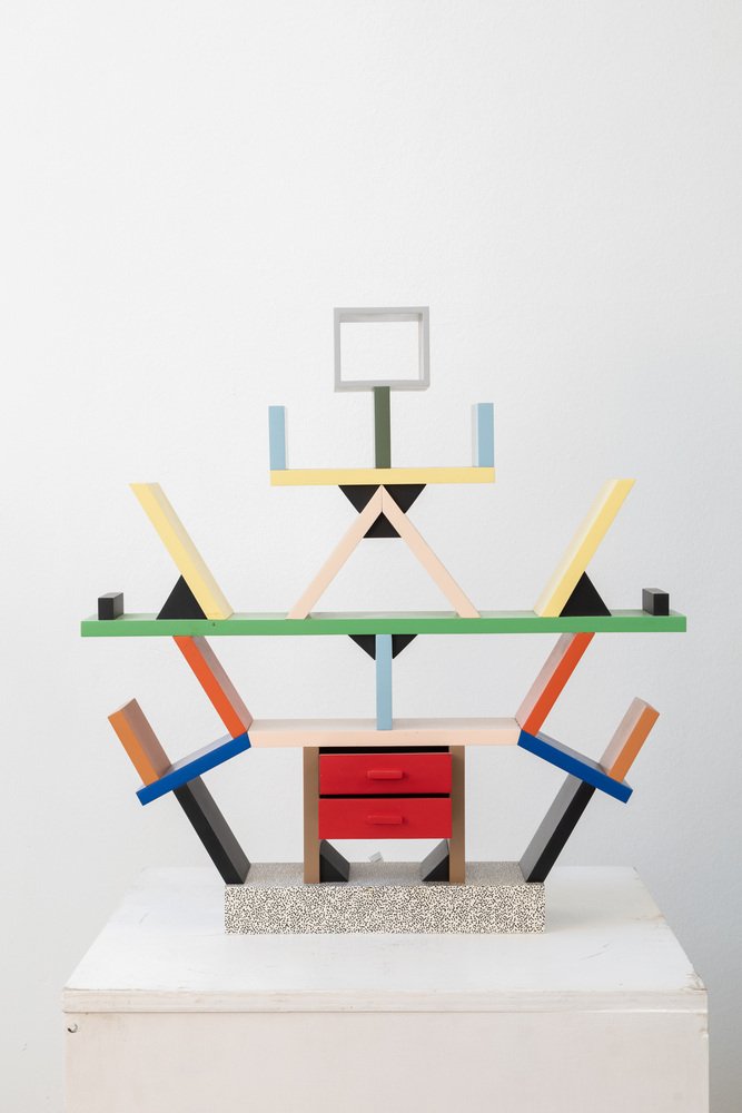 Small Carlton Model Bookcase by Ettore Sottsass for Memphis, 1983 for ...