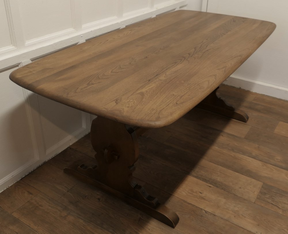 Elm Refectory Dining Table, 1940s for sale at Pamono