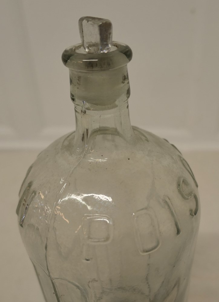 Large 19th Century Clear Glass Pharmacy Poison Bottles, Unkns, Set of 2 ...