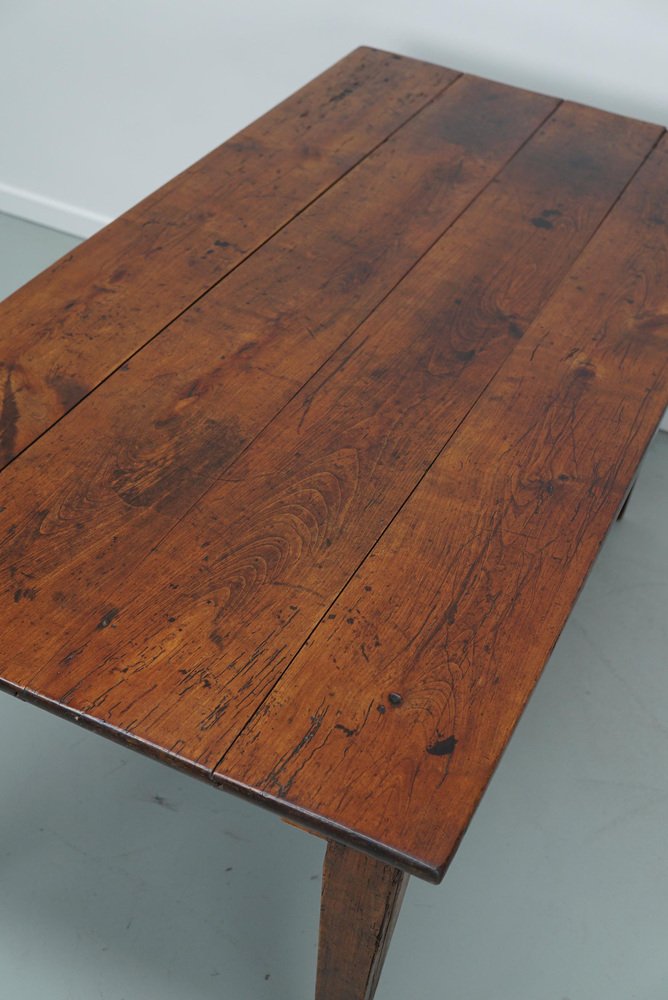 Antique French Rustic Farmhouse Dining Table in Oak and Fruitwood ...