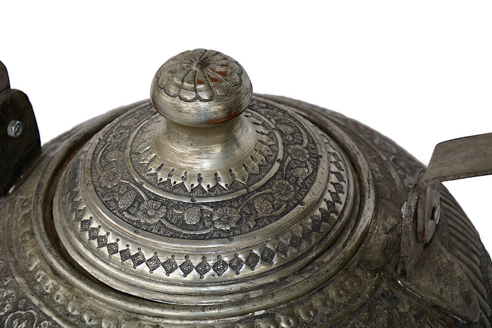 Large Copper Tea Pot with Engraving, 1940s for sale at Pamono