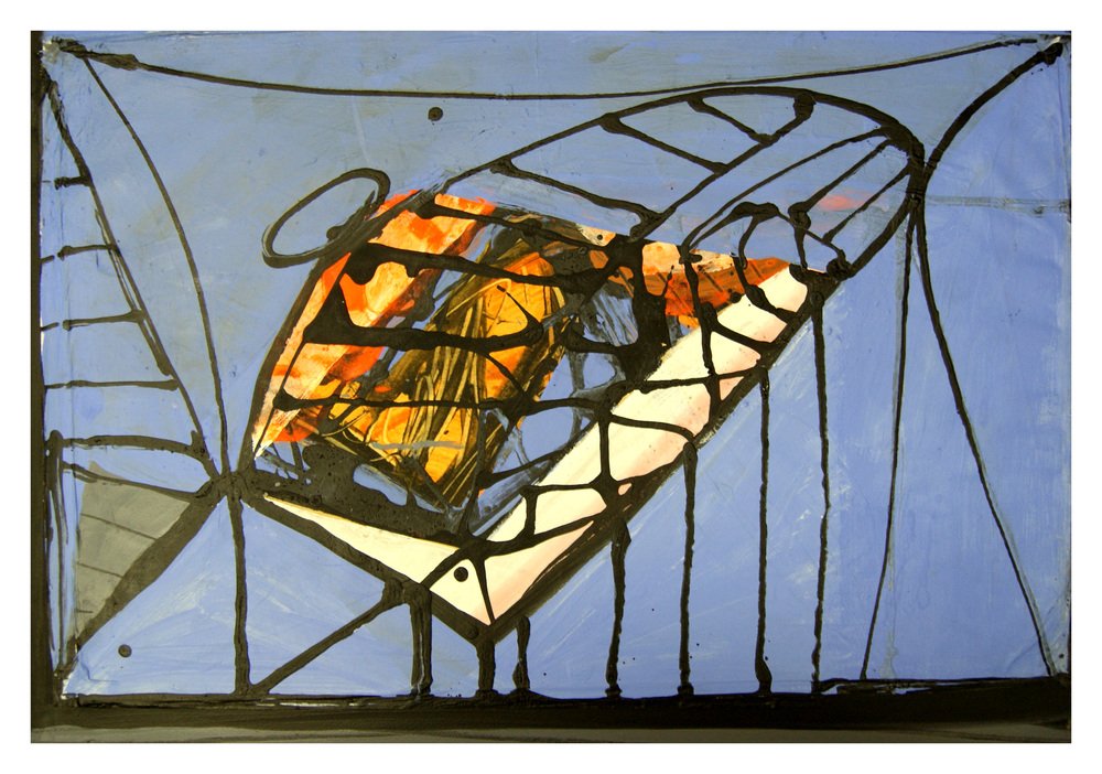 Mathias Wunderlich, Early Organismus, 2020, Acryl auf Papier bei Pamono kaufen