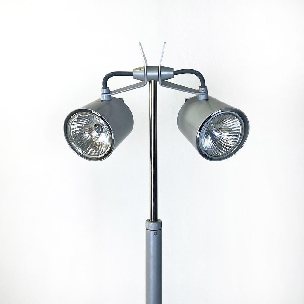 Modern Italian Metal and Marble Stadium Floor Lamp by Wettstein for ...