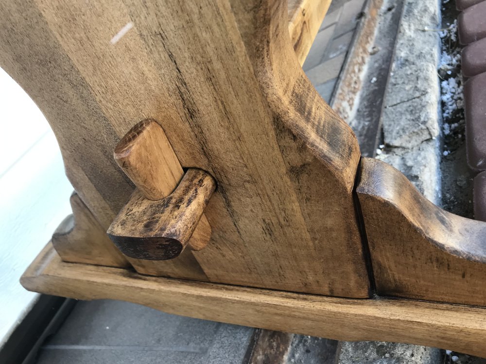 Oak Veneer and OSB Dining Table, 1970s for sale at Pamono