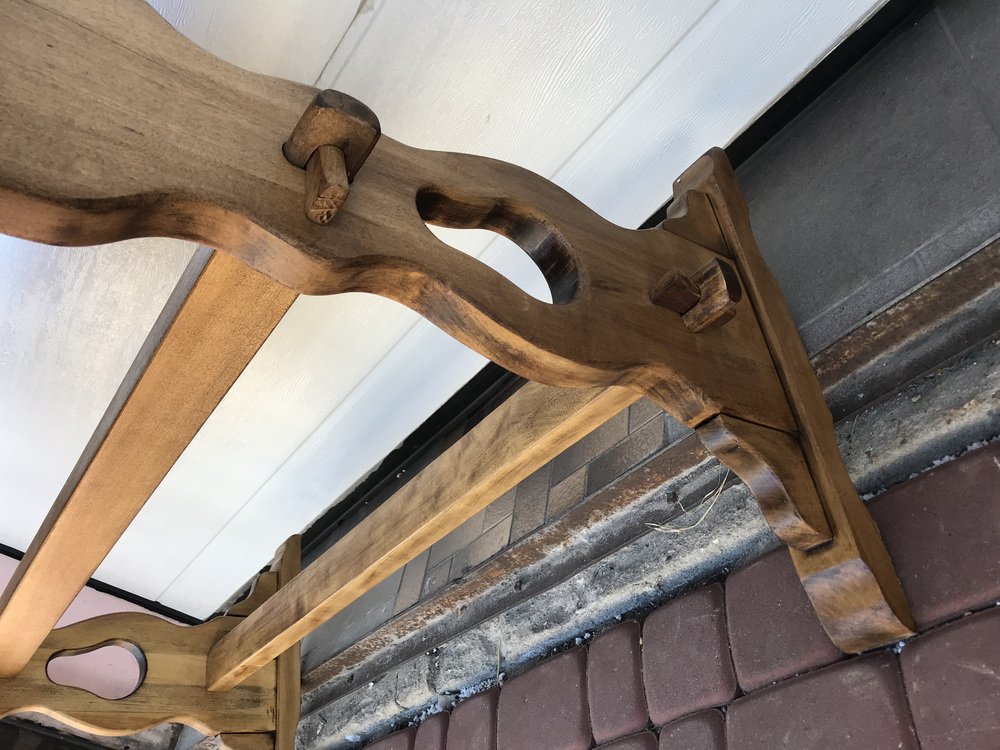 Oak Veneer and OSB Dining Table, 1970s for sale at Pamono