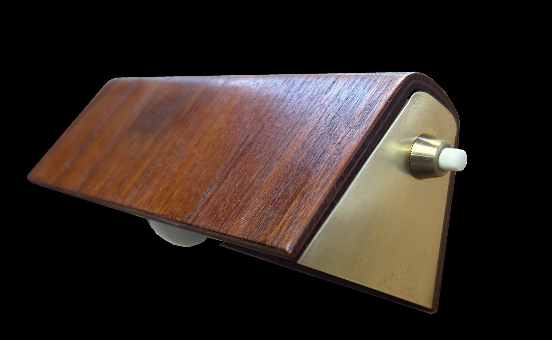 Scandinavian Teak and Brass Wall Light for sale at Pamono