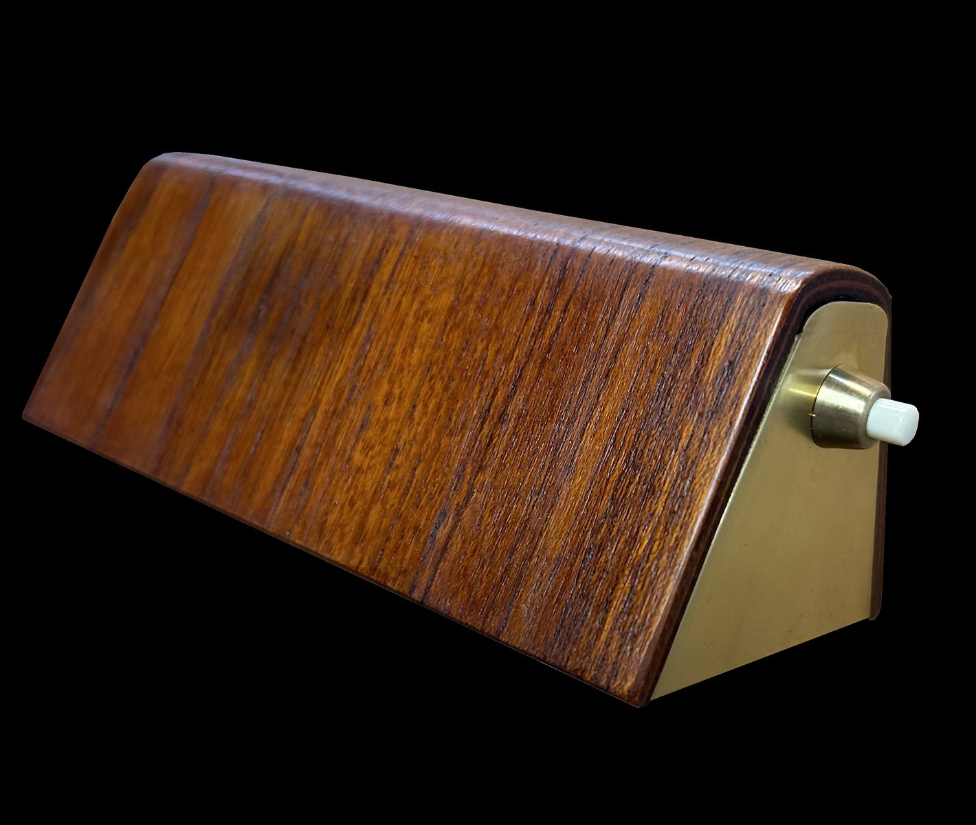 Scandinavian Teak and Brass Wall Light for sale at Pamono