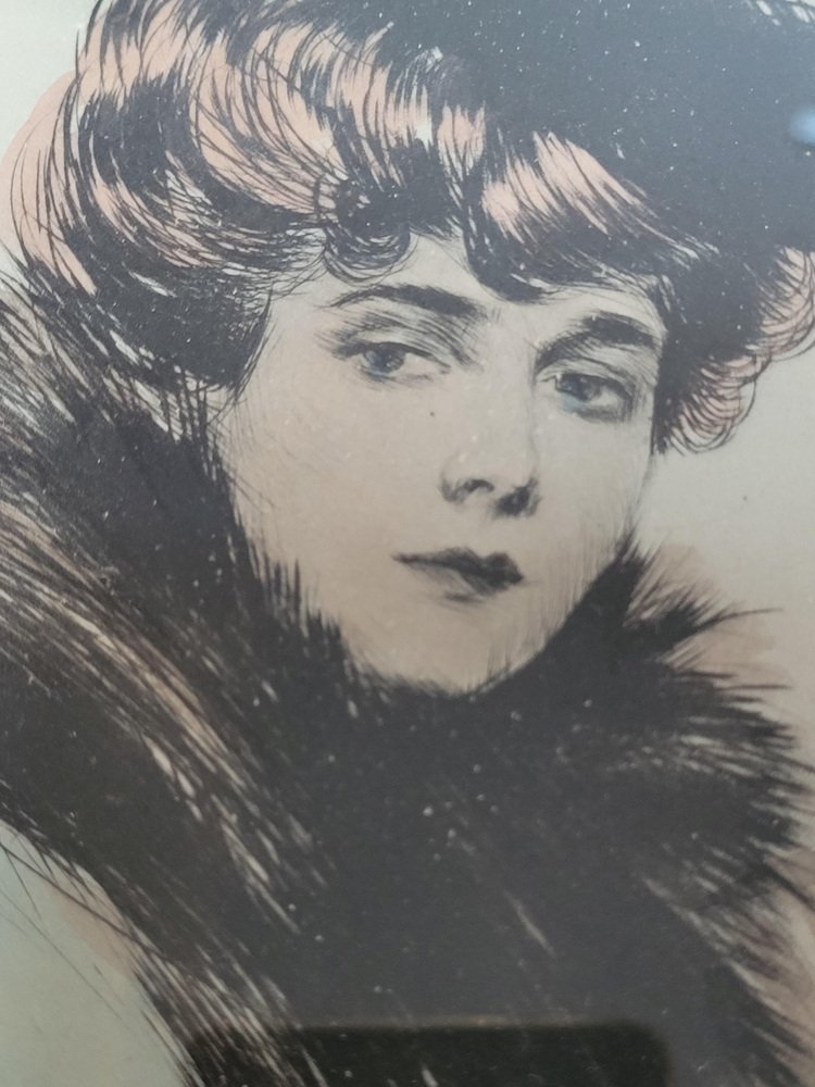 Helleu, Portrait of Mme Chéruit, Early 20th Century, Watercolor ...