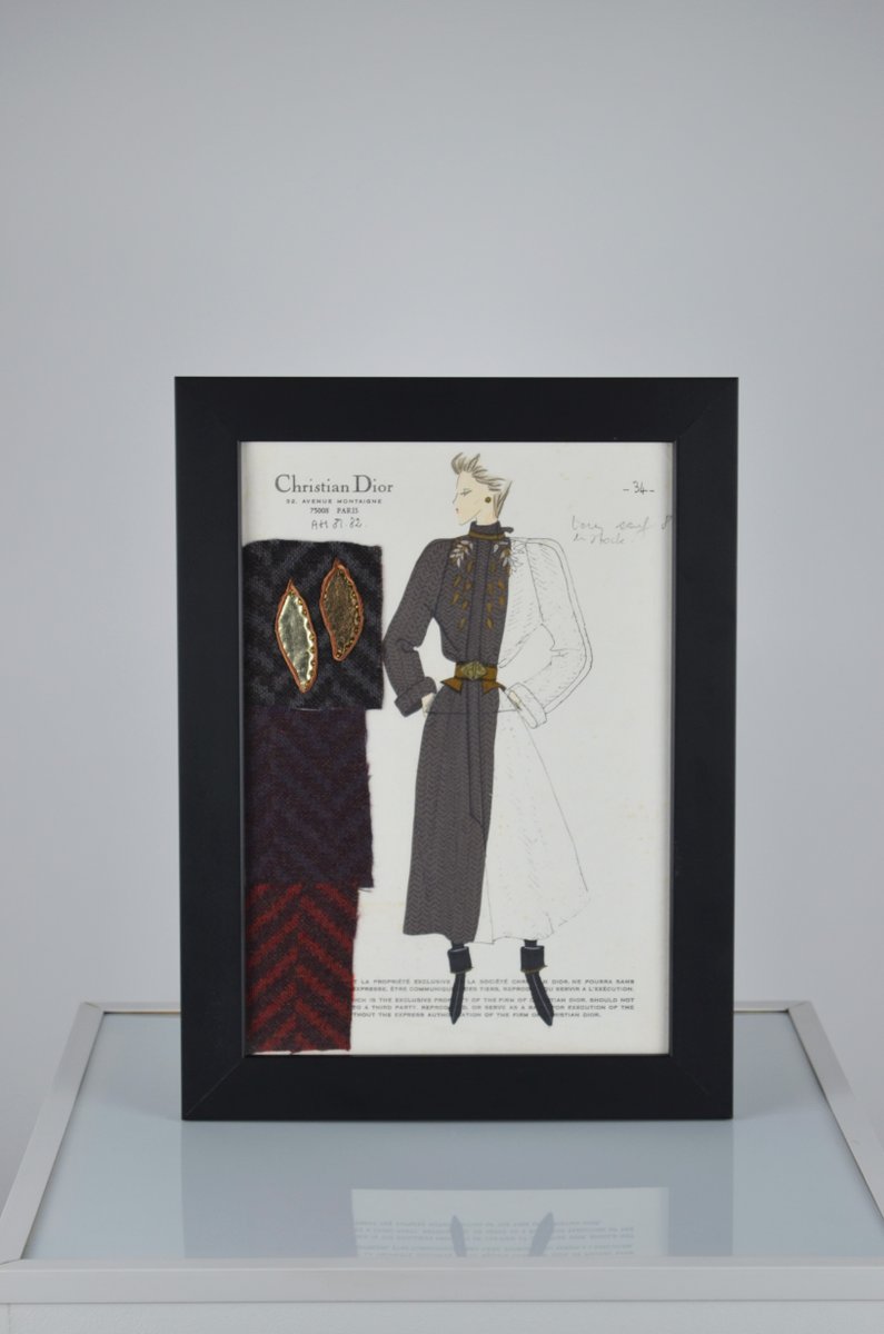 Maison Christian Dior, Fashion Drawing, 1981-1982, Gouache for sale at ...