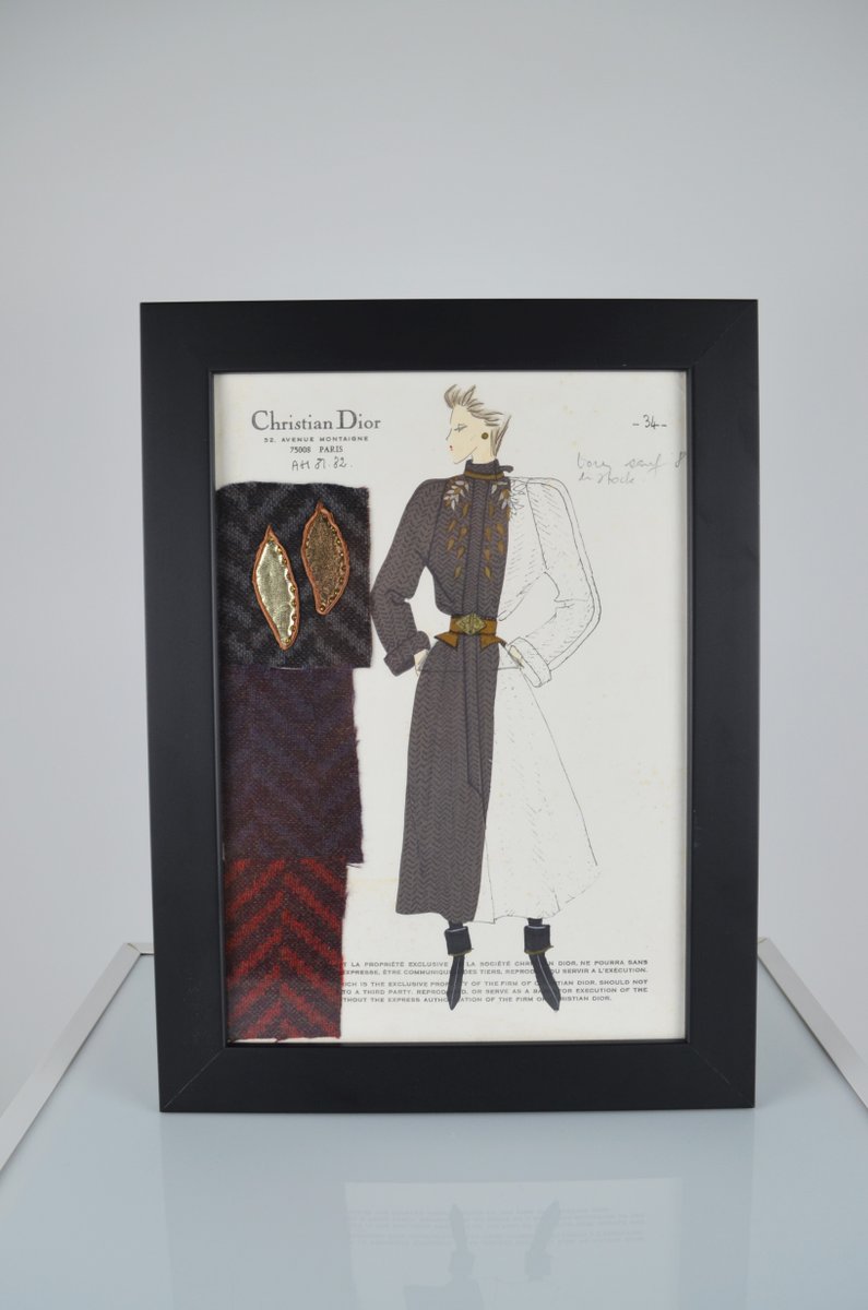 Maison Christian Dior, Fashion Drawing, 1981-1982, Gouache for sale at ...