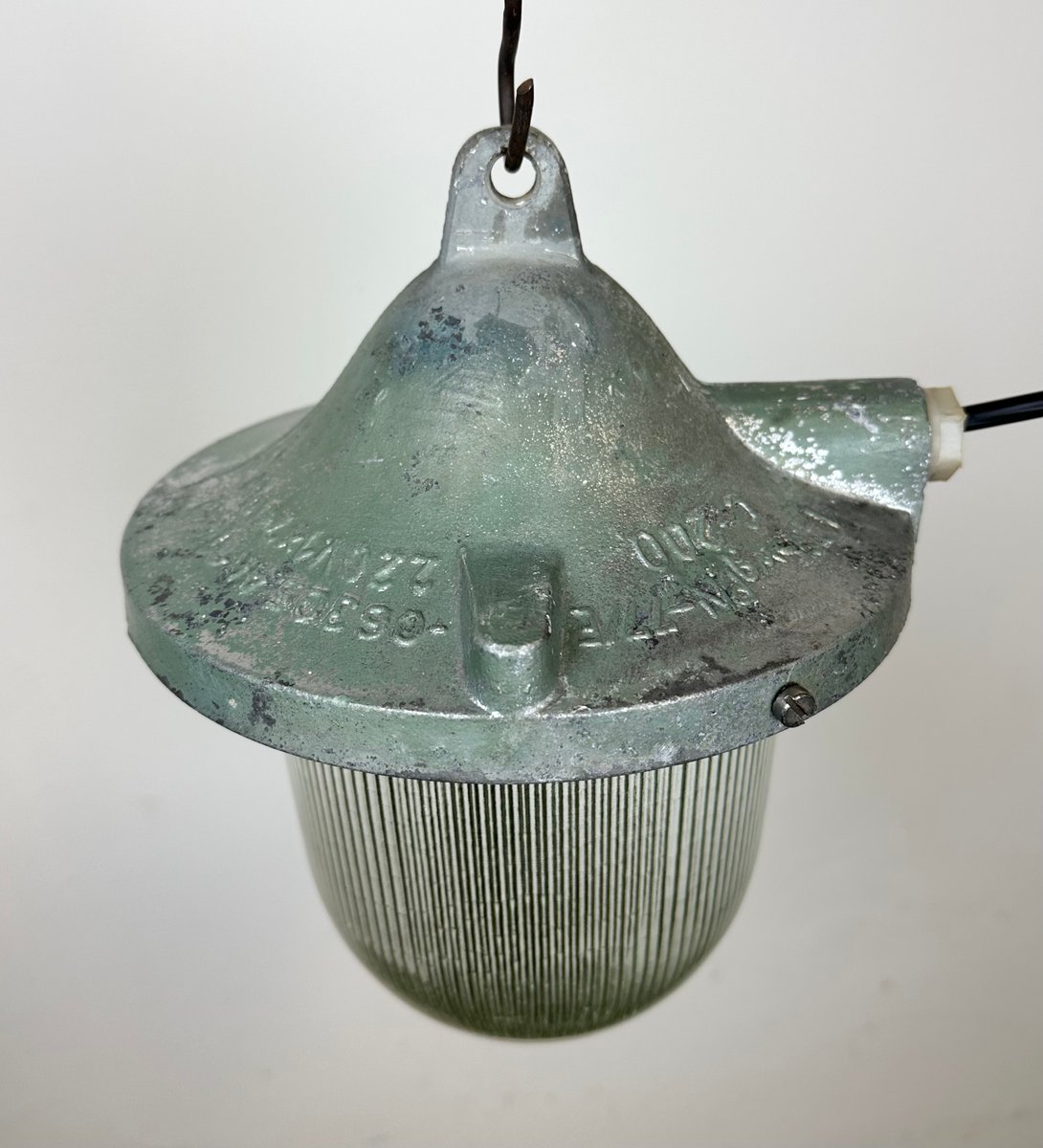 Industrial Green Bunker Ceiling Light from Polam Gdansk, 1960s for sale ...