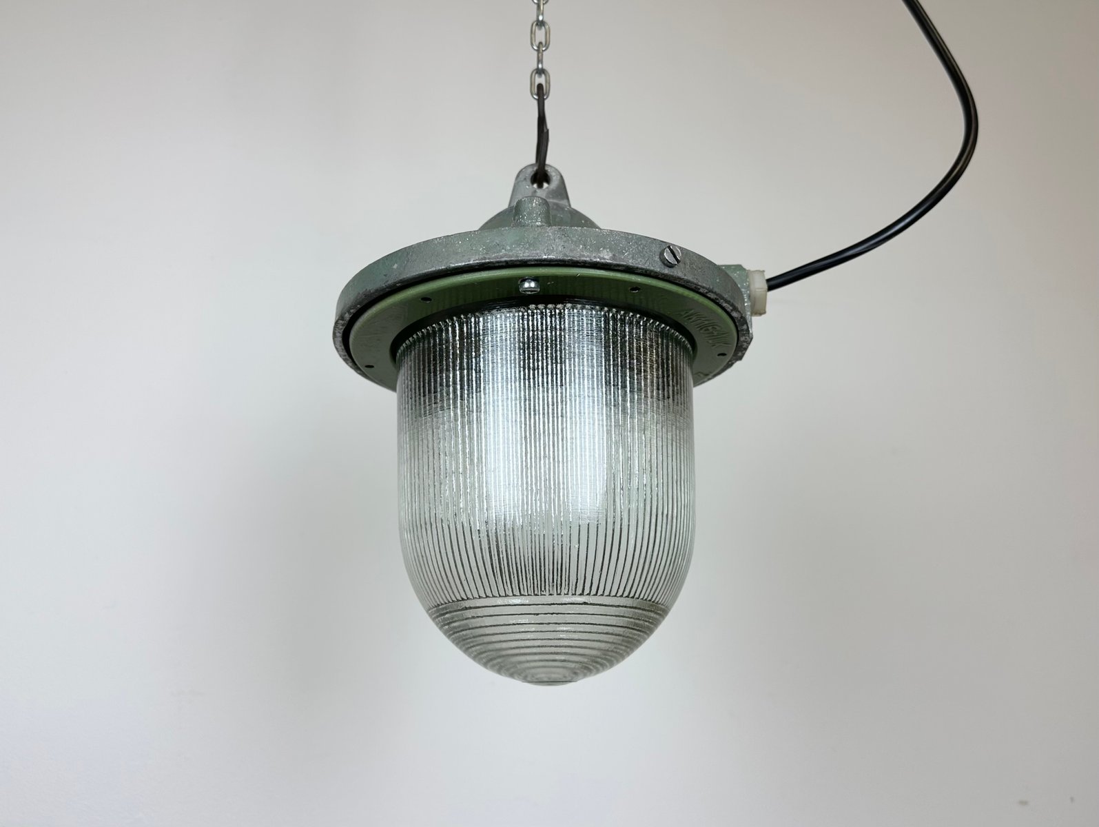 Industrial Green Bunker Ceiling Light from Polam Gdansk, 1960s for sale ...