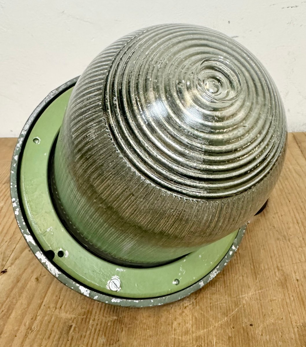 Industrial Green Bunker Ceiling Light from Polam Gdansk, 1960s for sale ...