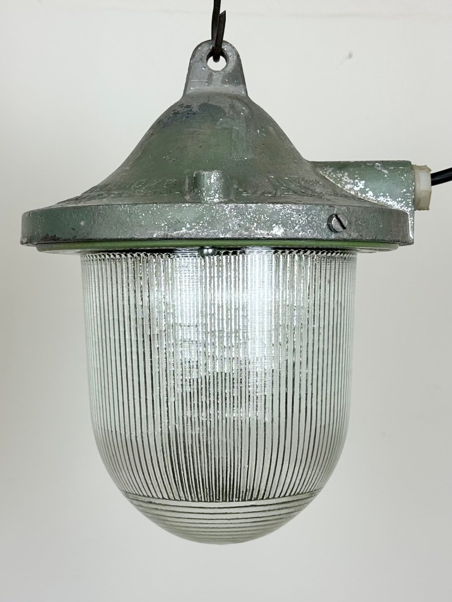 Industrial Green Bunker Ceiling Light from Polam Gdansk, 1960s for sale ...
