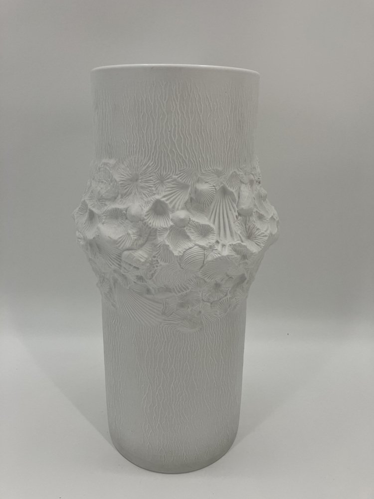 Large German Biscuit Porcelain Bodenvase by Kaiser, 1960 for sale at Pamono