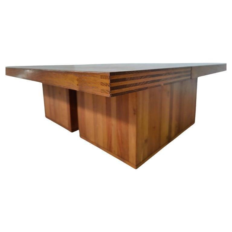 Mid-Century Modern Wooden Coffee Table Mod. 454 Il Castello attributed ...