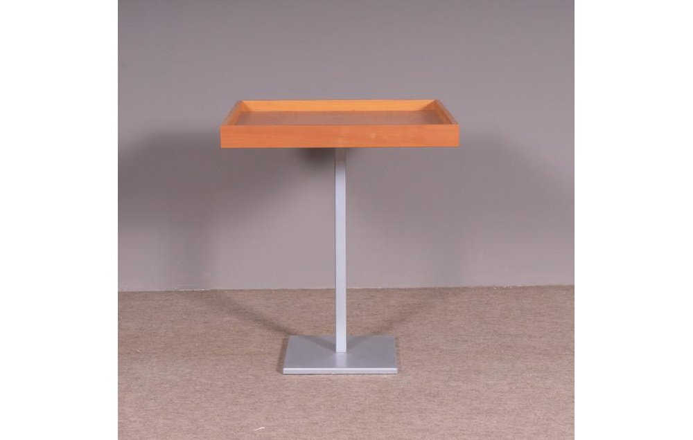 Square Coffee Table in Bleached Cherry Wood for sale at Pamono