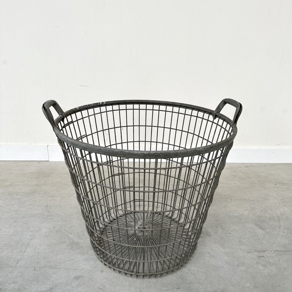 Vintage Industrial Metal Basket, 1950s for sale at Pamono