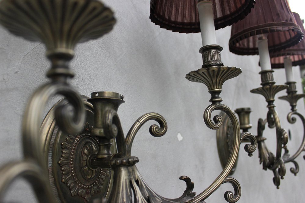 Edwardian Wall Sconces, 1940s, Set of 2 for sale at Pamono