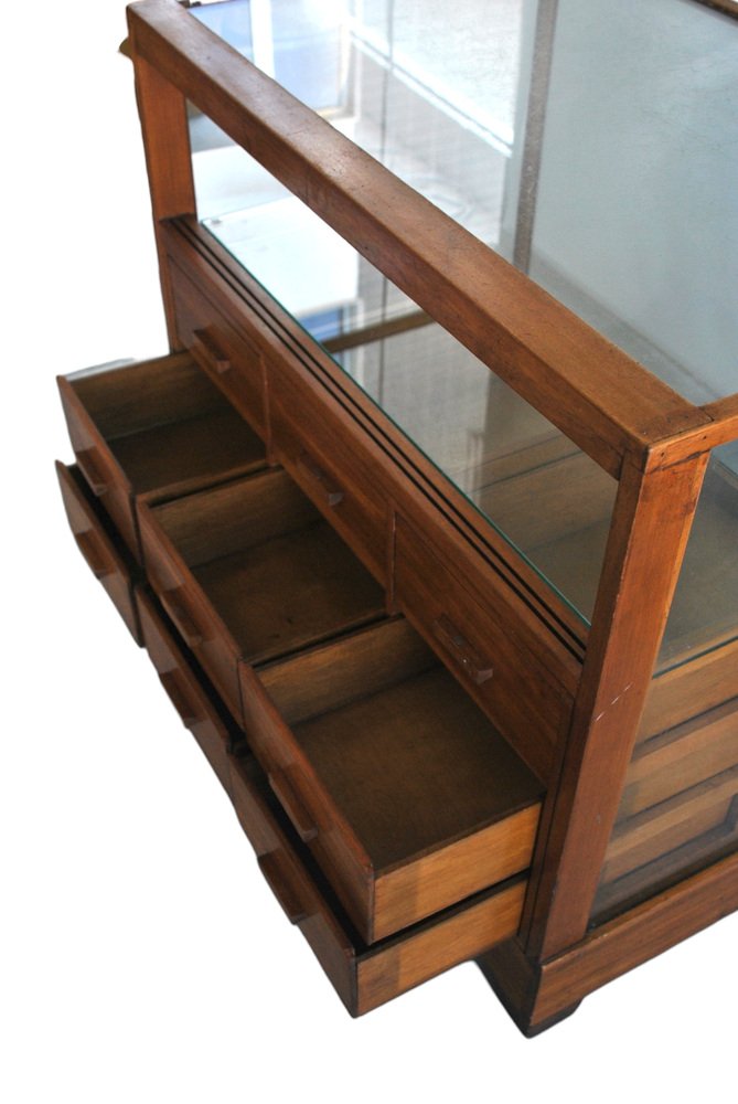 Vintage Wooden Chest of Drawers in Chestnut, 1940s for sale at Pamono