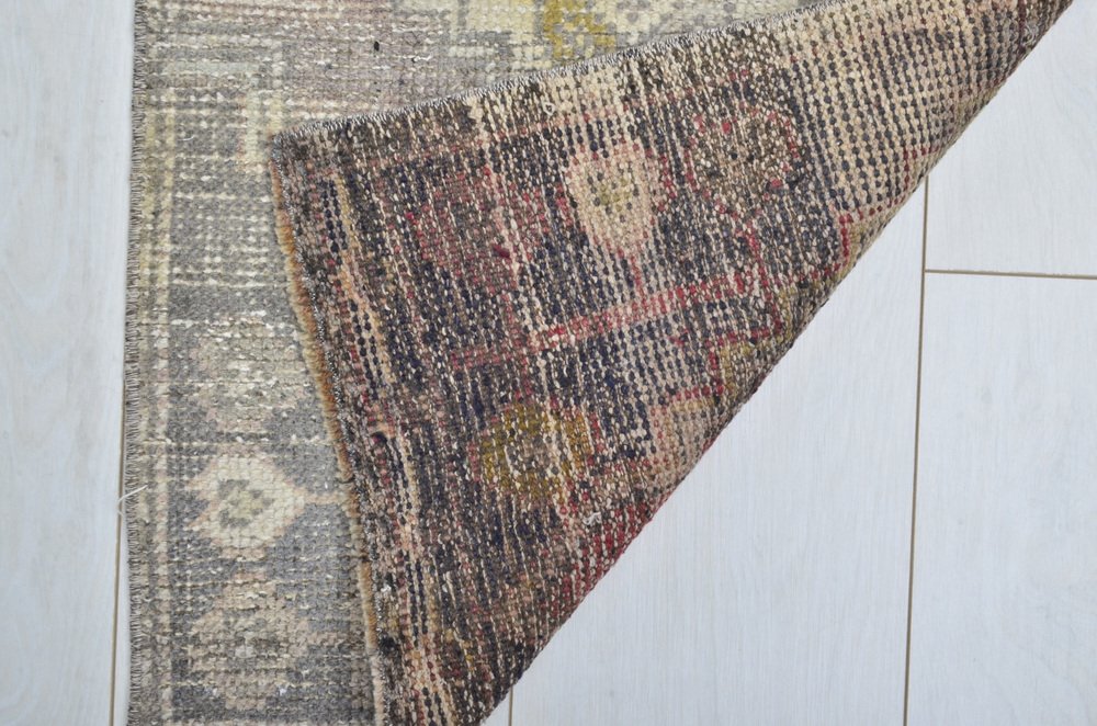 Small Vintage Rustic Floor Rug for sale at Pamono