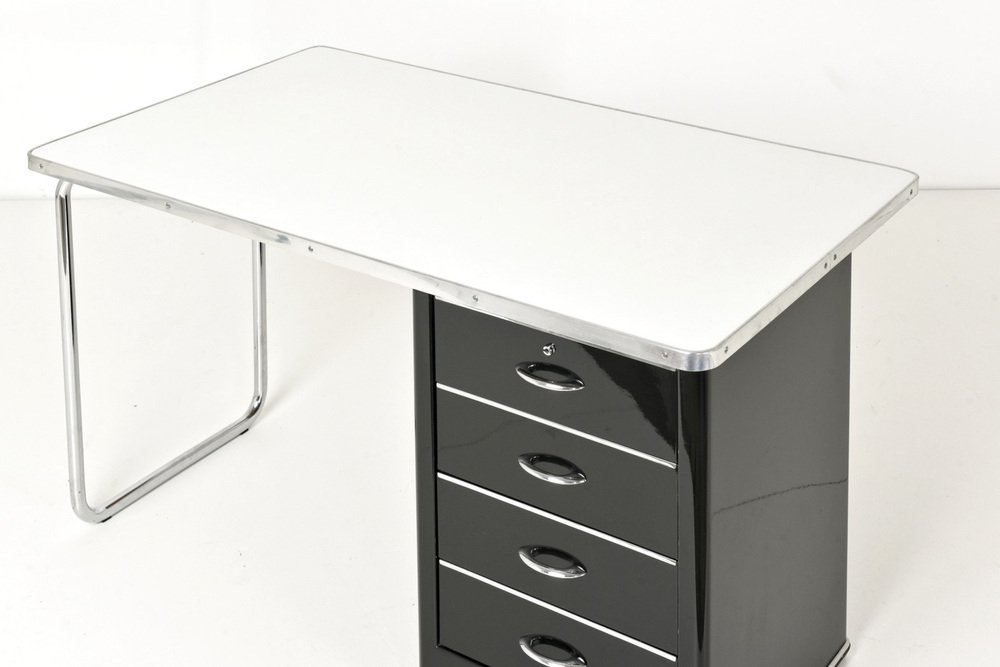 German Desk in Tubular Steel from Hansen Berlin, 1950 for sale at Pamono