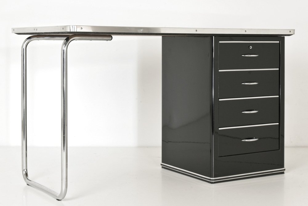 German Desk in Tubular Steel from Hansen Berlin, 1950 for sale at Pamono