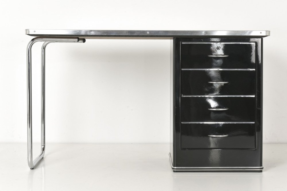 German Desk in Tubular Steel from Hansen Berlin, 1950 for sale at Pamono