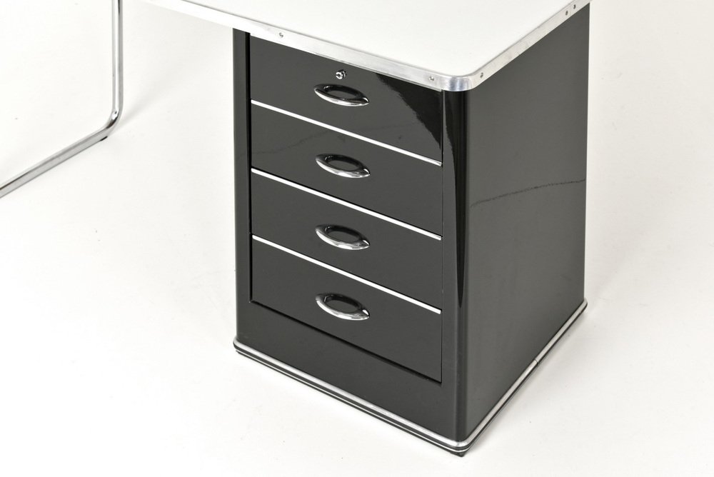 German Desk in Tubular Steel from Hansen Berlin, 1950 for sale at Pamono